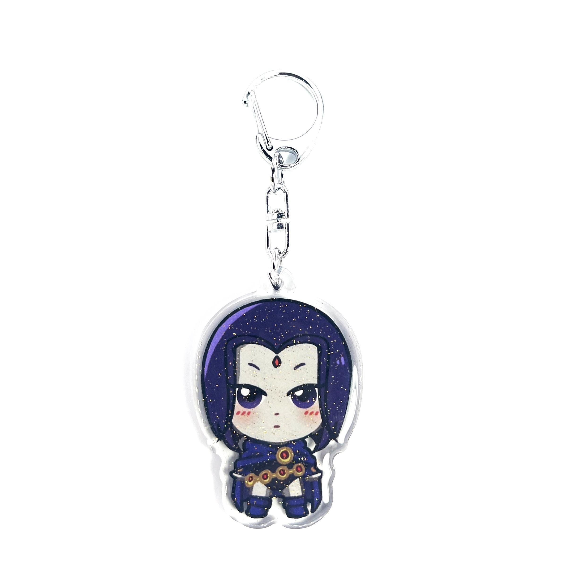 Raven | Teen Titans Acrylic Glitter Keychain – MoniqueHouse24